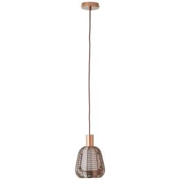 Brilliant Pendelleuchte &raquo;Wallace&laquo; E27 1 Stk. 120 x 18 cm, 1 x E27, k&uuml;rzbar, Metall/Glas, Kaffee dunkel braun 1, &Oslash; 18cm, 1 Stk.