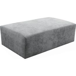 WERK2 Polsterhocker &raquo;Zeus-XL Polsterhocker modern und bequem&laquo; Curvy Trend Hocker mit urbaner Optik grau 100% Polyester B/H/T: 120cm x 41cm x 80cm, 
