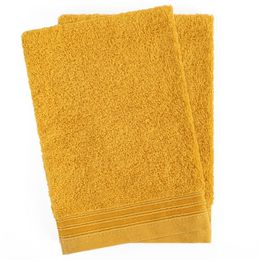 HAMMETEX Waschlappen &raquo;2er-Set Waschlappen 15x22 cm, 100% Baumwolle, weich und saugf&auml;hig&laquo; gelb Baumwolle B/L: 15cm x 22cm