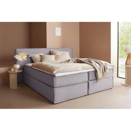 LeGer Home by Lena Gercke Boxspringbett &raquo;Yuma&laquo; incl. Topper, in 4 Breiten, 3 Matratzenarten und je 2 H&auml;rtegraden grau 100% Polyester Liegefl&auml;che B/L: 