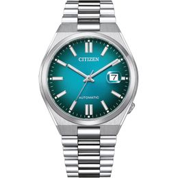 Citizen Herren Automatikuhr &raquo;TSUYOSA 60h&laquo; Armbanduhr, Damenuhr, Herrenuhr, Edelstahlarmband, Saphirglas, Datum silber Einheitsgr&ouml;&szlig;e