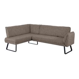 K+w Komfort & Wohnen K+W Komfort & Wohnen Eckbank &raquo;Drive&laquo; mit Seitenteilverstellung am langem Schenkel zur Sitzplatzerweiterung braun B/H/T: 91cm x 68cm, Flachgewebe 775, 