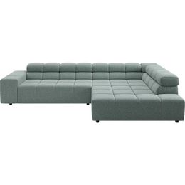Home Affaire Ecksofa &raquo;Ancona, Ecksofa, incl. Kopfteilverstellung, Breite 319 cm, L-Form&laquo; wahlweise elektrische Sitztiefenverstellung 100% Polyester B/