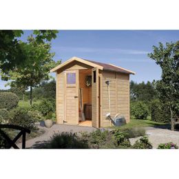 Karibu Gartenhaus &raquo;Doris 3&laquo; naturbelassen beige Holzwerkstoff ohne Fu&szlig;boden