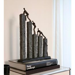 Casablanca by Gilde Dekofigur &raquo;Skulptur Raise&laquo; Vier kletternde Figuren auf grauer Basis grau Kunstharz B/H/T: 31cm x 43cm x 7cm