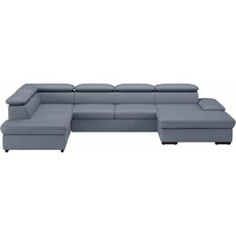 Sit & More sit&more Wohnlandschaft &raquo;Alcudia U-Form&laquo; wahlweise mit Schlaffunktion bunt B/H/T: 349cm x 73cm x 226cm, NaturLEDER , Ottomane links,mit 