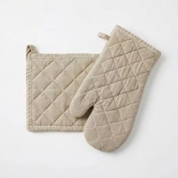 Home Affaire Topfhandschuhe &raquo;Handschuh & Topflappen set beiget&ouml;n&laquo; beige Baumwolle Einheitsgr&ouml;&szlig;e