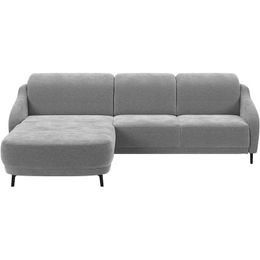 Sit & More sit&more Ecksofa &raquo;Blues L-Form&laquo; wahlweise mit Klapptisch und USB grau 95% Polyester 5% Polyamid B/H/T: 271cm x 93cm x 191cm, Struktur weich, Recamiere