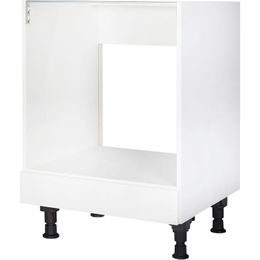 Nobilia Herdumbauschrank &raquo;"Touch", vormontiert, mit h&ouml;henverstellbaren Sockelf&uuml;&szlig;en,&laquo; mit Backofenschublade, Breite 60 cm wei&szlig; B/H/T: 60cm x 87cm x 