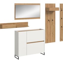 Home Affaire Garderoben-Set &raquo;EVRID, 5-teilig, Breite 236 cm, individuell stellbar & erweiterbar&laquo; best. aus: Wandboard, Kommode, Spiegel, 