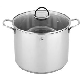 CS Koch-Systeme Gem&uuml;setopf &raquo;Trier&laquo; 1 Stk. tlg. Edelstahl silber 22 l + &Oslash; 32cm + H&ouml;he 28,5cm