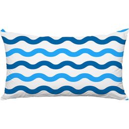 queence Dekokissen &raquo;Wellen Meer&laquo; Premium Outdoor Kissenbezug; Format: 60x40 cm Polyester B/L: 60cm x 40cm, 1 Stk.
