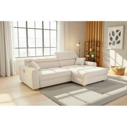 Jockenh&ouml;fer Ecksofa &raquo;Slider L-Form, B: 277 cm Couch, 60cm elektrische Sitztiefenverstellung&laquo; 140kg Belastbarkeit, USB-Anschluss, Kopfteilverstellung & Zierkissen 