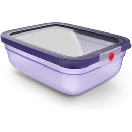 Emsa Frischhaltedose &raquo;oneClick&laquo; verschlossen mit nur 1 x Klick, 100% dicht, made in Germany lila Polyprophylen (PP) B/H/L: 20,19cm x 8,5cm x 25,97cm