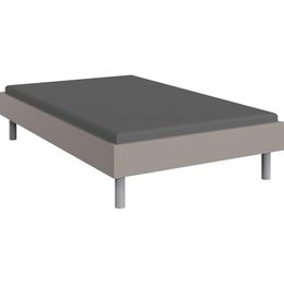 wimex Bett &raquo;Easy, gro&szlig;e Auswahl an Gr&ouml;&szlig;en und Farben, auch in Komforth&ouml;he&laquo; Made in Germany, ohne Kopfteil, ideal unter Dachschr&auml;gen oder Fenster grau 