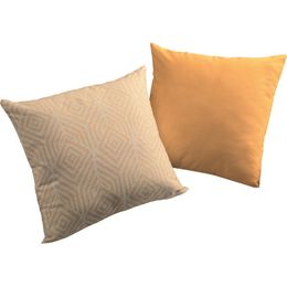 Adam Dekokissen &raquo;Easy Diamond&laquo; Rei&szlig;verschluss, gemustert, Wendekissenh&uuml;lle ohne F&uuml;llung, 1 St&uuml;ck gelb Baumwolle B/L: 50cm x 50cm, 1 Stk.
