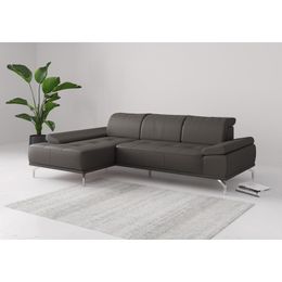OTTO home Ecksofa &raquo;Caluna, L-Form, B:280cm, Federkern, in Stoff und Leder&laquo; Inkl.Sitztiefenverstellung, wahlweise mit Kopf- und Armteilverstellung 