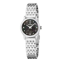 Festina Damen Quarzuhr &raquo;Mademoiselle&laquo; Armbanduhr, Damenuhr, Edelstahlarmband, analog silber Einheitsgr&ouml;&szlig;e