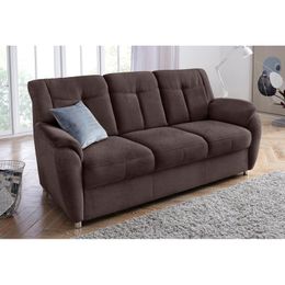 Sit & More sit&more 3-Sitzer &raquo;Sonoma, B:189&laquo; mit Federkern braun Luxus-Microfaser ALTARA NUBUCK (100% Polyester) / Struktur fein (100% Polyester);Luxus-