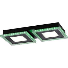 JUST LIGHT LED Deckenleuchte &raquo;ACRI&laquo; LED-Board 1 Stk. warmwei&szlig; - kaltwei&szlig; schwarz 2, 1 Stk.