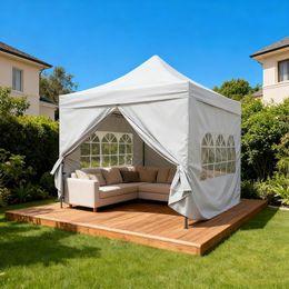 Konifera Faltpavillon &raquo;Valencia Lux&laquo; Festival & Partyzelt / einfacher Auf-& Abbau / BxTxH: 300x300x330 cm grau B/H/T: 292cm x 322cm x 292cm