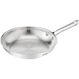Tefal Bratpfanne &raquo;Duetto On&laquo; Edelstahl 1 Stk. tlg. unversiegelt, Induktion, genieteter Griff, backofengeeignet silber &Oslash; 24cm