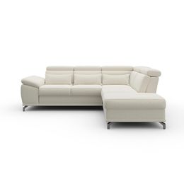 Sit & More sit&more Ecksofa &raquo;Cabrio L-Form, B: 274 cm, mit Sitztiefen-, Arm- & Kopfteilverstellung&laquo; 3 Nierenkissen, Federkern, optional Schlaffunktion und 