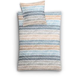 Kleine Wolke Bettw&auml;sche &raquo;Solid&laquo; 2 Stk. mit Streifen beige Mako-Satin, Obermaterial: 100% Baumwolle B/L: 135cm x 200cm, Mako-Satin, B/L: 80cm x 80cm, 2 Stk.