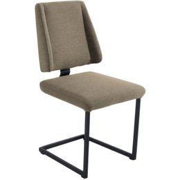 K+w Komfort & Wohnen K+W Komfort & Wohnen Esszimmerstuhl &raquo;Longbeach, Freischwinger&laquo; () 1 Stk.mit Gestell und Abstandshalter in Metall schwarz Struktur, Sitzkomfort beige B