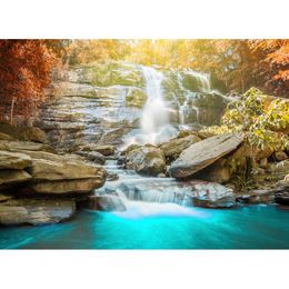 Livingwalls living walls Fototapete &raquo;Designwalls Waterfall&laquo; glatt Vlies, Wand, Schr&auml;ge, Decke bunt Vlies B/L: 3,5m x 2,55m