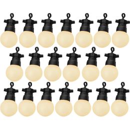Luxform Lichterkette &raquo;24V-Lichterkette Honolulu - mit warmwei&szlig;en LED&laquo; &Uuml;berall aufh&auml;ngbar, drinnen und drau&szlig;en schwarz Gesamtl&auml;nge 12m