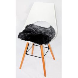 Heitmann Felle Stuhlkissen &raquo;Lamm, Sitzauflage eckig&laquo; 44x44 cm, echtes Lammfell, waschbar, auch als 2er oder 4er Set grau Lammfell B/L: 44cm x 44cm, 2 Stk.
