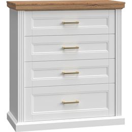 OTTO home Kommode &raquo;Tara Schubkastenkommode, B/T/H: 101/48/112 cm&laquo; lackiert mit wasserbasiertem UV-Lack, Soft-Close-Funktion wei&szlig; Holzwerkstoff, MDF B/