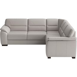 Sit & More sit&more Ecksofa &raquo;Montego Leder, L-Form, B: 255cm&laquo; wahlweise mit Schlaffunktion und Schubkasten beige B/H/T: 255cm x 88cm x 225cm, NaturLEDER Stoff, 