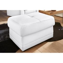 exxpo - sofa fashion Hocker &raquo;Lotos komfortabler Hocker mit tollen Verarbeitungsdetails&laquo; wei&szlig; Kunstleder SOFTLUX B/H/T: 65cm x 44cm x 65cm, Kunstleder 