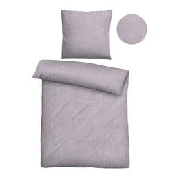 Biberna Bettw&auml;sche &raquo;Thea&laquo; 2 Stk. feines, weiches + leichtes Gewebe aus 100% Baumwolle,Sommer lila Musselin, Obermaterial: 100% Baumwolle B/L: 155cm x 220cm, 1