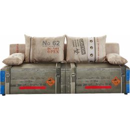 exxpo - sofa fashion Schlafsofa &raquo;Extravagantes Sofa f&uuml;r Individualisten mit Bettfunktion und Bettkasten&laquo; in au&szlig;ergew&ouml;hnlichen Bezugsvarianten, 