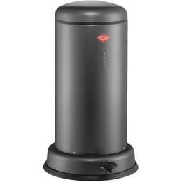 Wesco M&uuml;lleimer &raquo;Baseboy&laquo; 1 Beh&auml;lter Abfallsammler mit D&auml;mpfer + D&auml;mpferhalterung 20 Liter grau Stahlblech B/H/T: 36,2cm x 63,5cm x 36,2cm, 20 l