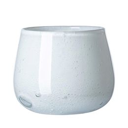 Fink Tischvase &raquo;MARLY&laquo; wasserdicht, durchgef&auml;rbt, mundgeblasen wei&szlig; Glas B/H/T: 13,5cm x 11cm x 13,5cm &Oslash; 13,5cm