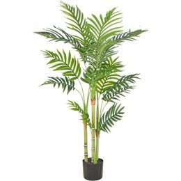Creativ green Kunstpalme &raquo;Bambuspalme&laquo; mit naturgetreuen Palmwedeln gr&uuml;n Obermaterial: 100% Kunststoff B/H/L: 120cm, 1 Stk.