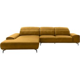 Musterring Wohnlandschaft &raquo;MR 2490 Ecksofa mit erstklassigem Sitzkomfort, Long-Life-Leder&laquo; Fu&szlig; schwarz, Sitzh&ouml;he 48cm, wahlweise mit Funktionen, Ma&szlig;e 342x207 cm 