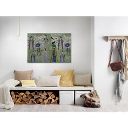 A.S. Cr&eacute;ation Leinwandbild &raquo;kimono&laquo; Gem&auml;lde Kunst 1 Stk. tlg. Keilrahmen Bild Asiatisch Leinwand-Bild Wohnzimmer modern Wandbild bunt Holz, Stahl B/H/T: 90cm x 60cm
