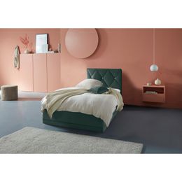 Westfalia Schlafkomfort Polsterbett &raquo;Adamas&laquo; auch mit Bettkasten, Knopfheftung mit Strasssteinen gr&uuml;n Bezug: 100% Polyester, Polsterung: Polsterwatte, Material Gestell: 