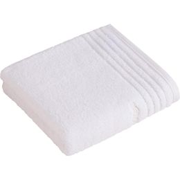Vossen Handtuch &raquo;Vienna Style Supersoft&laquo; Supersoft Baumwolle wei&szlig; Webfrottier, Baumwolle B/L: 50cmx100cm, 2 Stk., Webfrottier