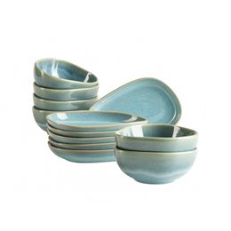 M&auml;ser M&Auml;SER Snackschale &raquo;Snacking-Set Cordelia, aus Steinzeug&laquo; 12 Stk. aus Steinzeug gr&uuml;n Steinzeug &Oslash; 11cm