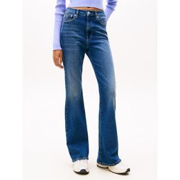Tommy Jeans Damen Bootcut-Jeans &raquo;SYLVIA HGH FLR BI0252&laquo; in ausgestellter Form blau 27, L&auml;nge 32