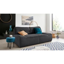DOMO collection 2-Sitzer &raquo;Cesena modernes Sofa mit flachen Armlehnen, komfortabel&laquo; fester Sitzkomfort, frei im Raum stellbar grau B/H/T: 200cm x 81cm 