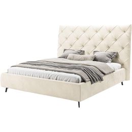 Home Affaire Polsterbett &raquo;Maxime, in 4 Breiten bis 200cm, auch in Leder&laquo; Kopfteilh&ouml;he 143 cm, belastbar bis 280 kg, auch in &Uuml;berl&auml;nge 220cm beige 94% 