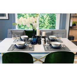 Adam Platzset &raquo;Uni Collection Light&laquo; GOTS zertifiziert, Made in Germany grau Obermaterial: 100% Baumwolle B/L: 40cm x 40cm, 2 Stk., Bio-Baumwolle, 