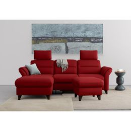 Sit & More sit&more Ecksofa &raquo;Mellum L-Form&laquo; Federkern, optional Schlaffunktion, Bettkasten & Armteilfunktion rot 100% Polyester B/H/T: 250cm x 87cm x 163cm, 